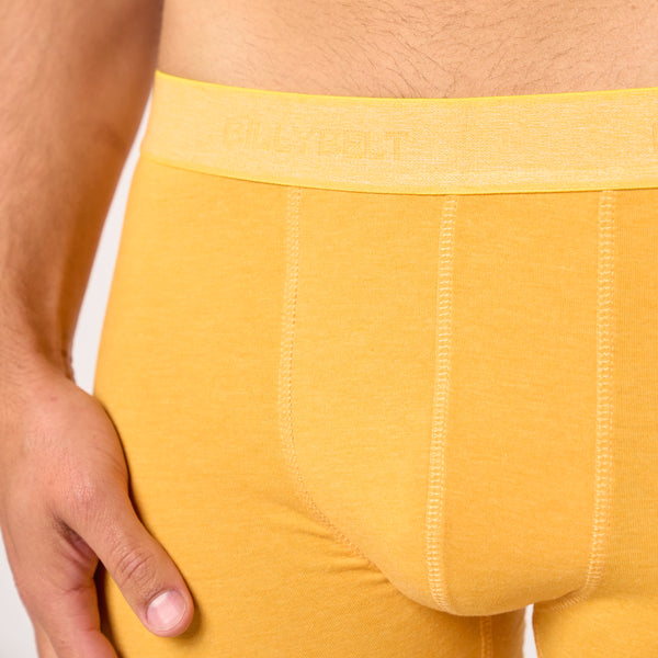 Boxer en coton biologique jaun safran chine - BILLYBELT