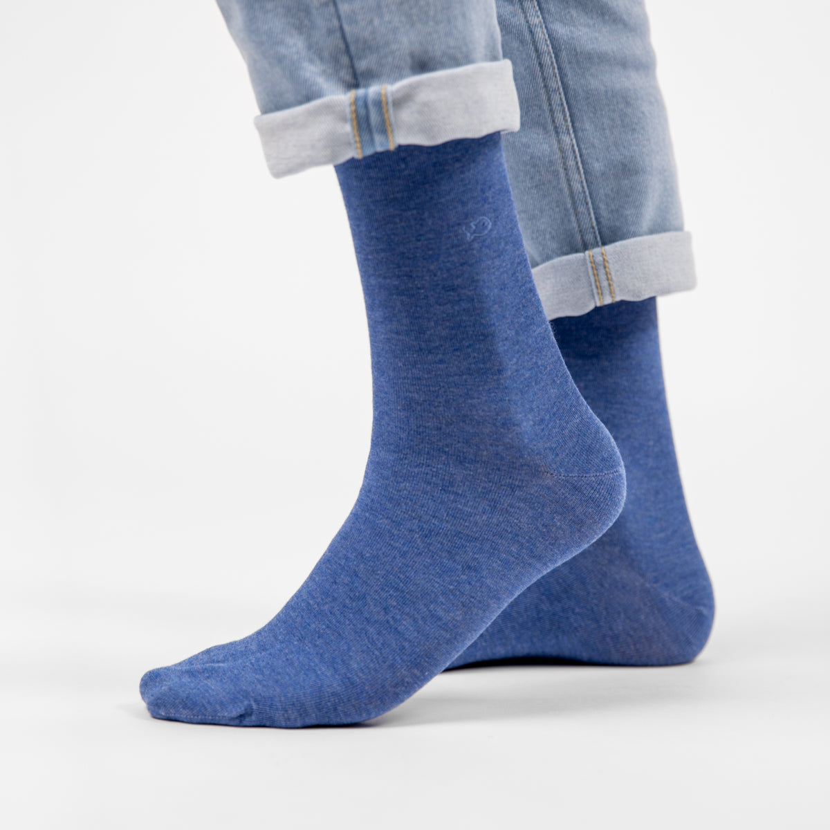 Chaussettes en bambou - Bleu jean chiné - BILLYBELT