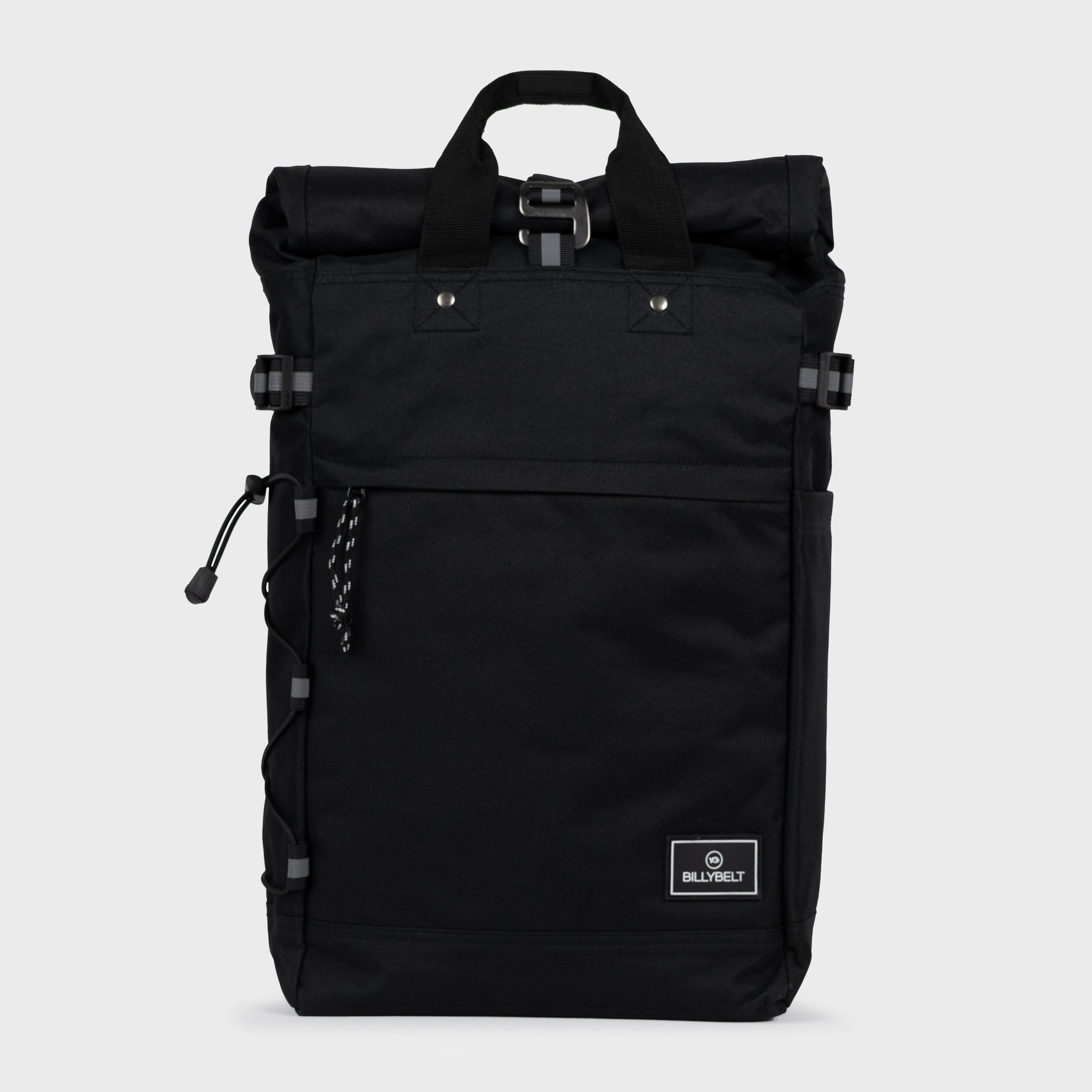 Backpack 100% recycled polyester roll-top - black - BILLYBELT